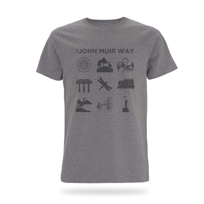 John Muir Way Icon T-shirt Grey - JMT Trading Company Limited